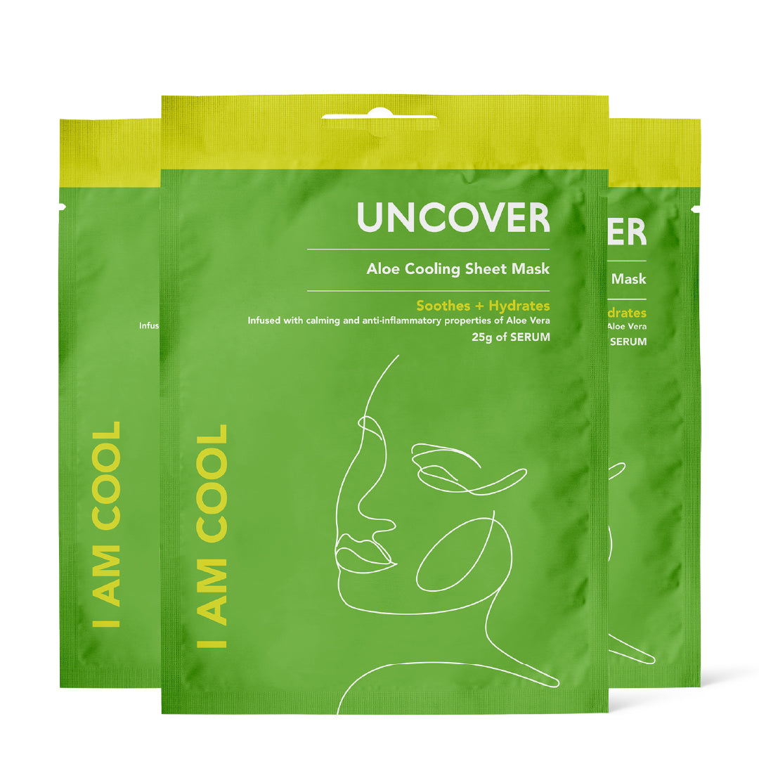Aloe Vera Calming Sheet Masks (3 Pieces) – Uncover Skincare